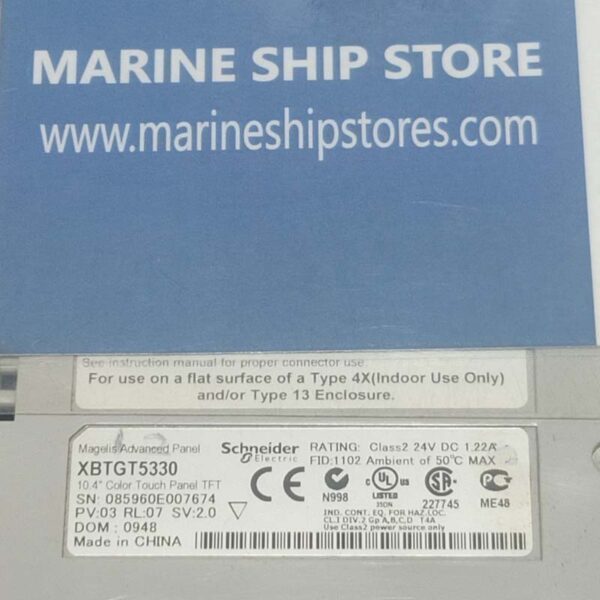 SCHNEIDER ELECTRIC MAGELIS XBTGT5330 10.4 COLOR TOUCG PANEL TFT ...