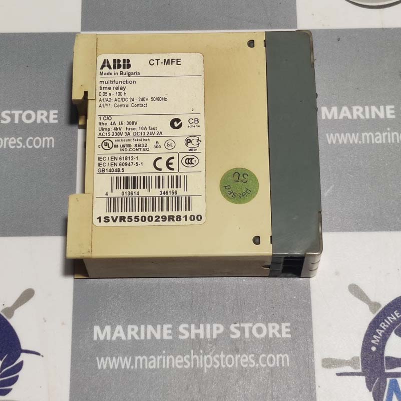 ABB CT-MFE-1SVR550029R8100 MULTIFUCTION TIME RELAY - Marine Ship Store