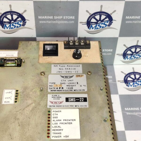JRCS SMS-U500-1 CTA UNIT SMS-22 ALARM AND MONITORING SYSTEM - Marine ...