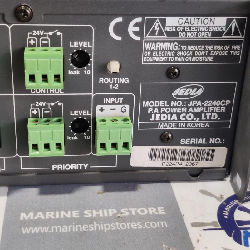 JEDIA UPA-2240 JPA-2240CP 2-CHANNEL P.A POWER AMPLIFIER - Marine Ship Store